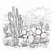 50 Page Floral Cactus & Succulent Coloring Book, Printable PDF ...