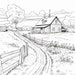 25 Page Country Farm Coloring Book Nature Peaceful Farm - Etsy