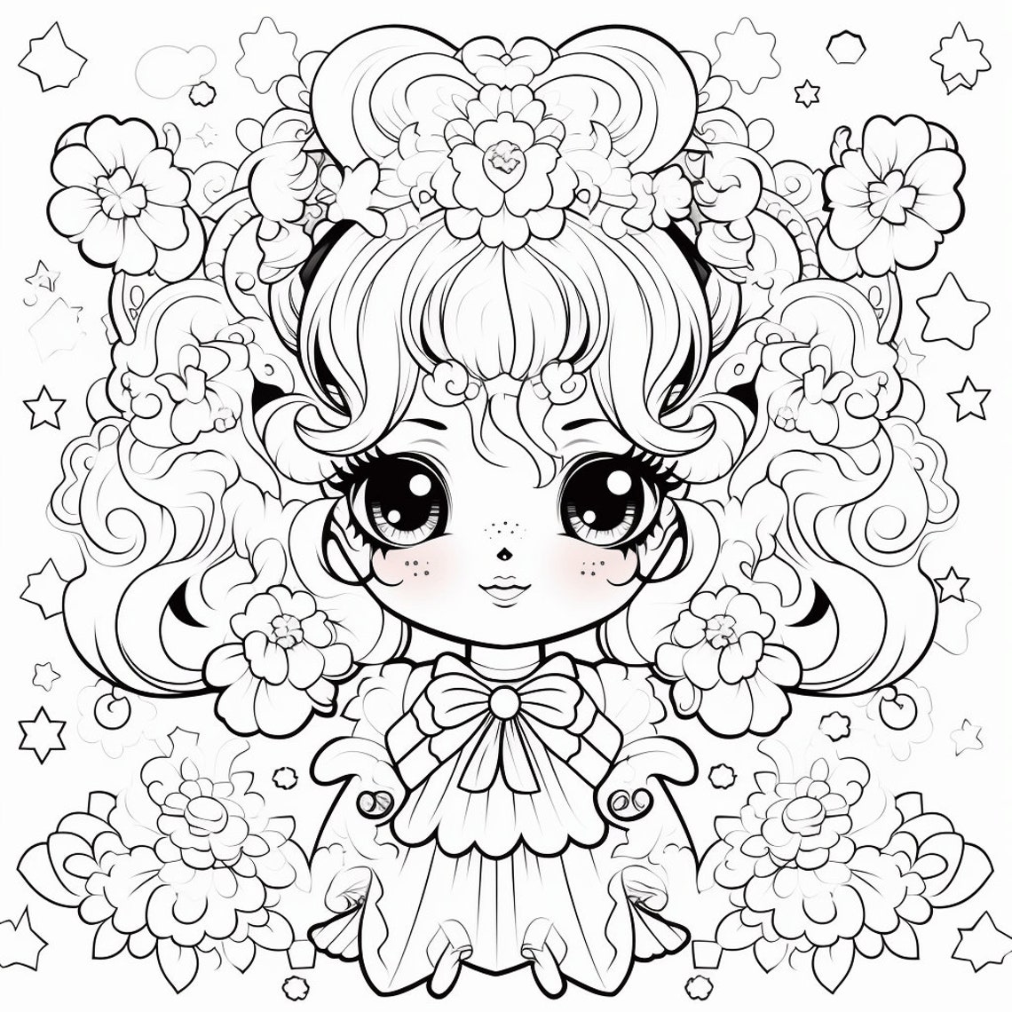 Fairy Kei Style Animal Coloring Book, Adult, Children, Any Age ...