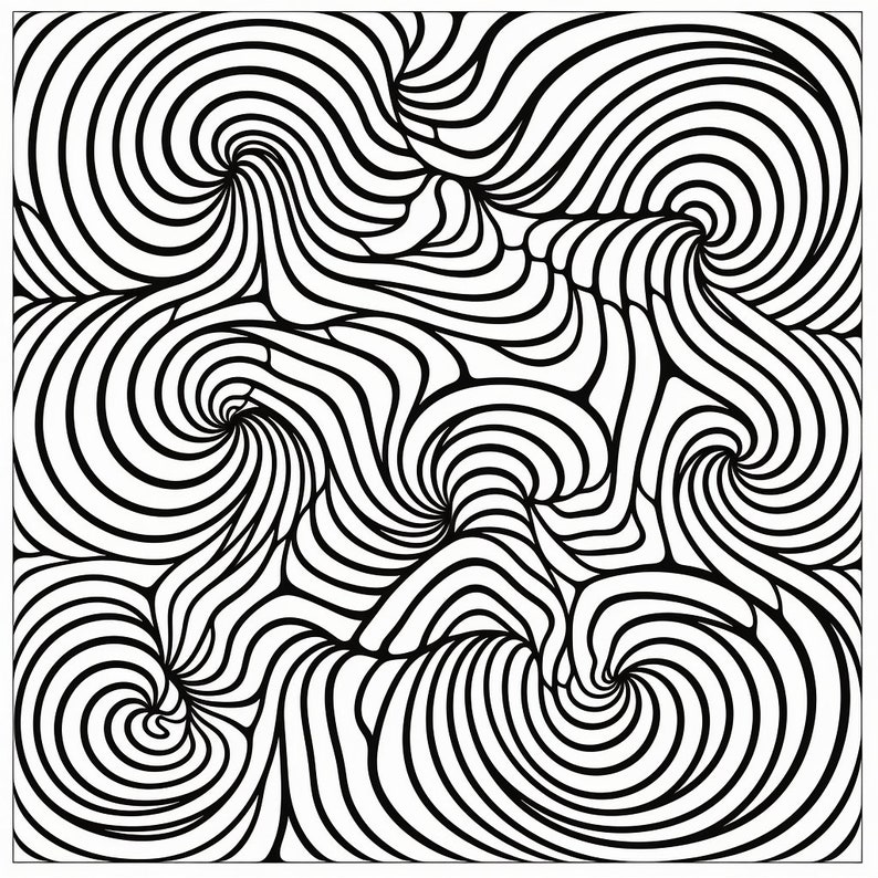 Illusion Patterns, Fun, Optical Illusion Coloring Book Volume 1 8.5"x11 ...