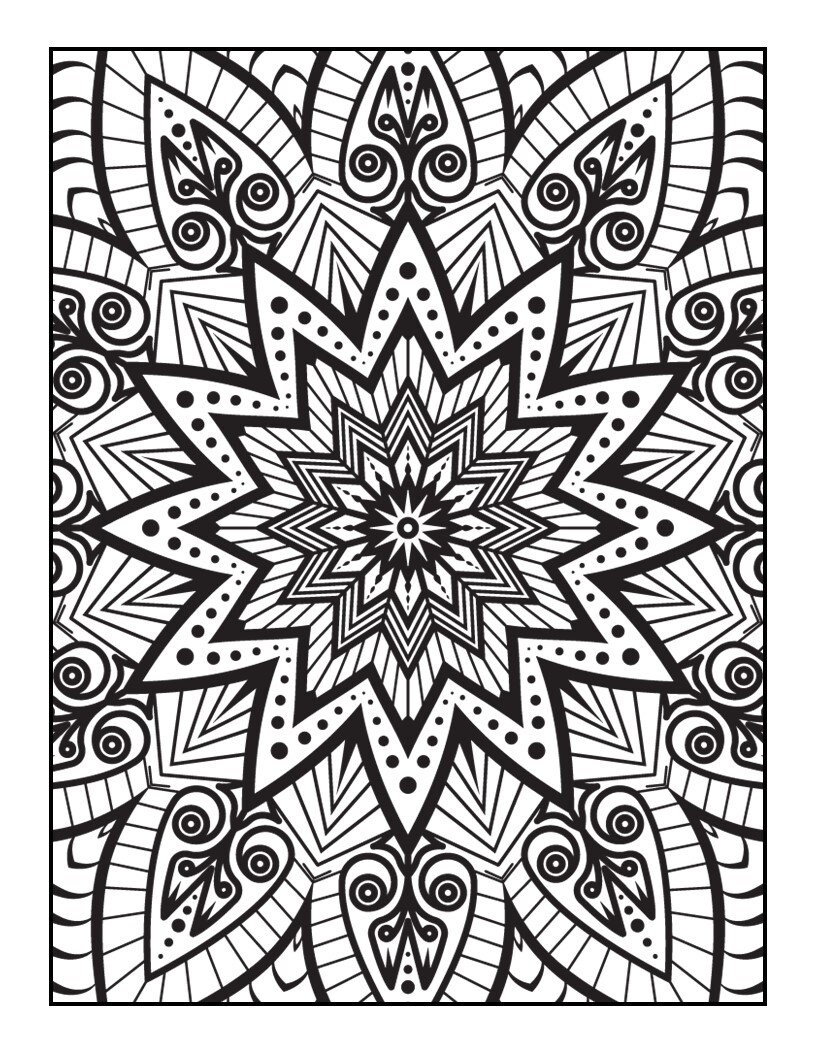 Mandala Coloring Book, Anxiety, Depression, Adult, Child, Stress Relief ...