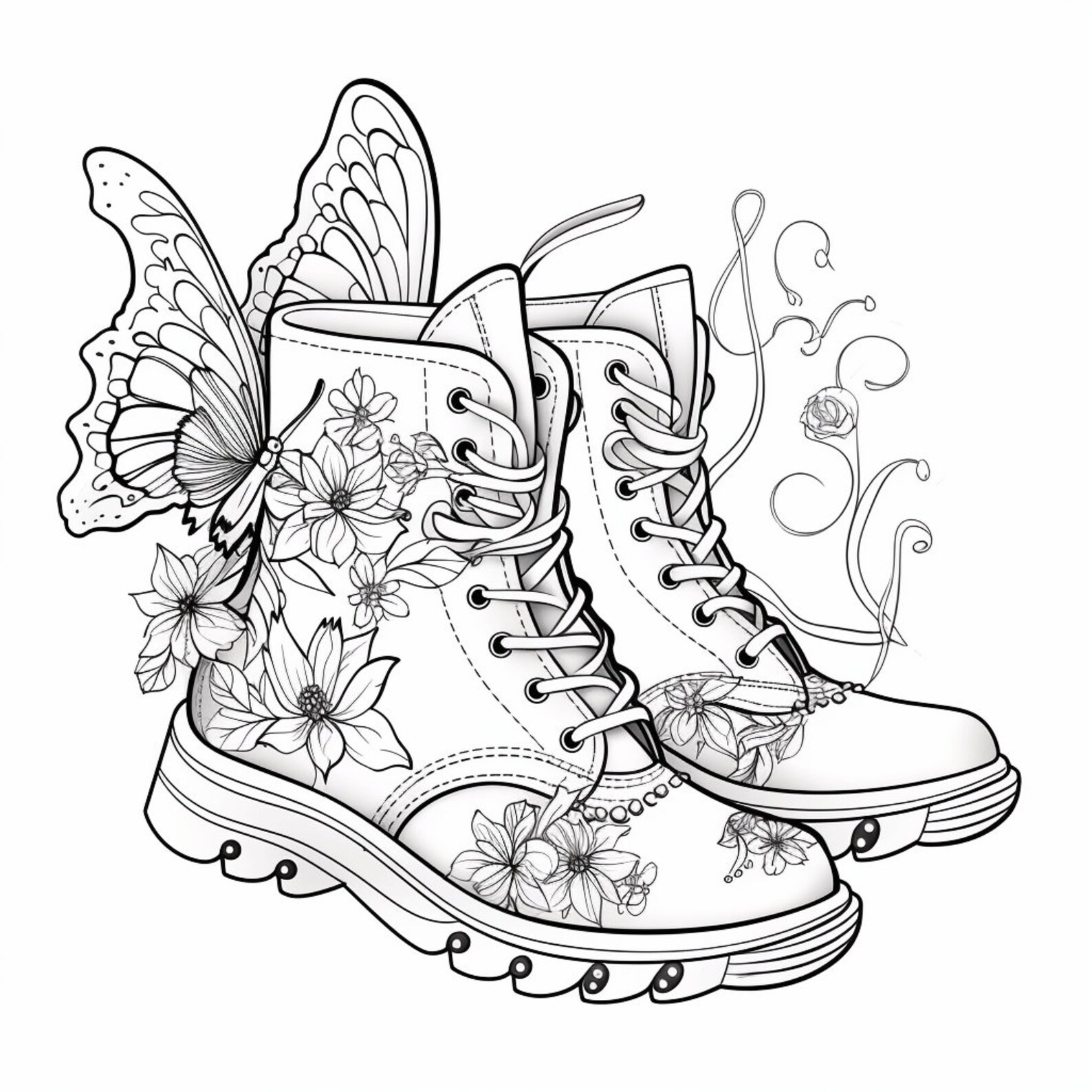 50 Page Boujee Chic Footwear Coloring Book, Volume 2, PDF 8.5"x 11" - Etsy