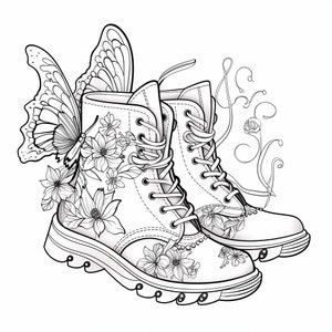 50 Page Boujee Chic Footwear Coloring Book, Volume 2, PDF 8.5"x 11" - Etsy