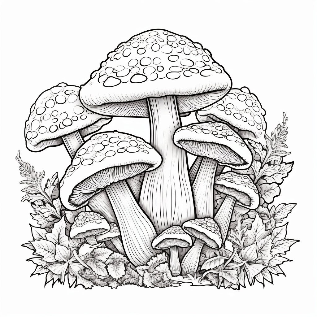 Mushroom Coloring Book Fantastic Fungi Magic Mushrooms - Etsy