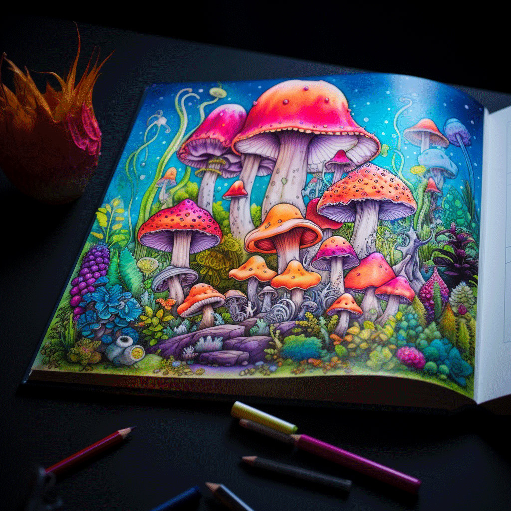 Mushroom Coloring Book Fantastic Fungi Magic Mushrooms - Etsy