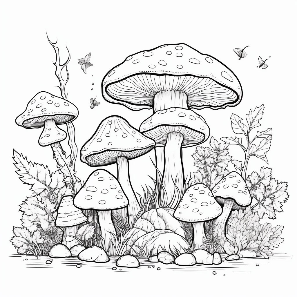 Mushroom Coloring Book Fantastic Fungi Magic Mushrooms - Etsy