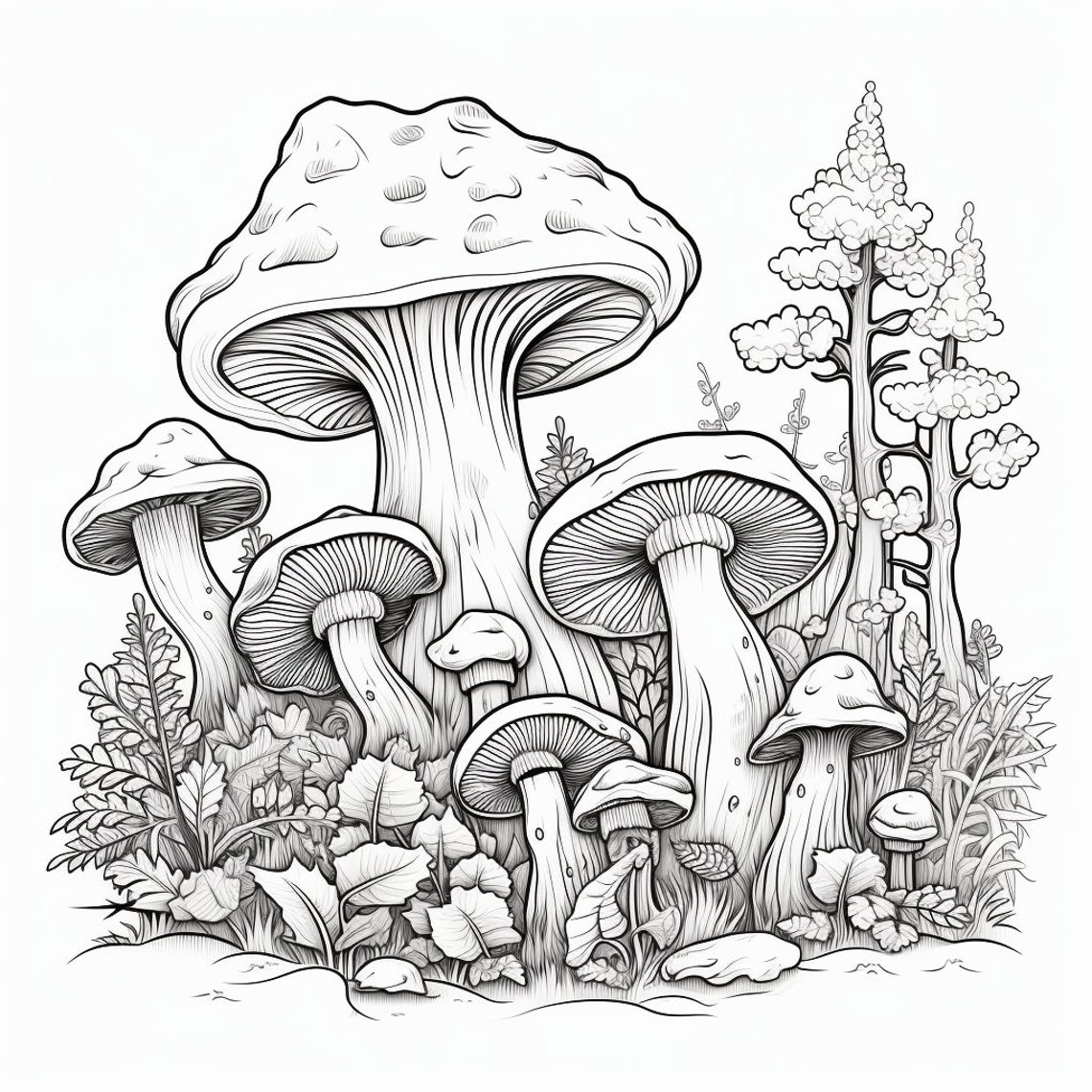 Mushroom Coloring Book Fantastic Fungi Magic Mushrooms - Etsy