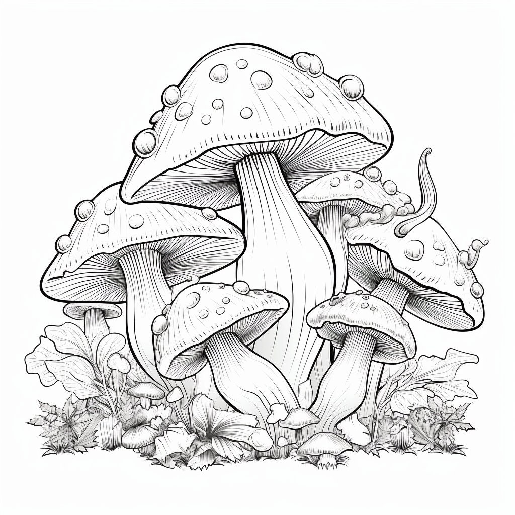 Mushroom Coloring Book Fantastic Fungi Magic Mushrooms - Etsy