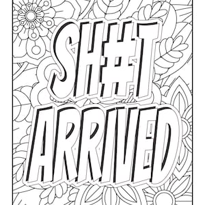 Swear Word Motivational Coloring Book Pages, Adult, Stress Relief ...