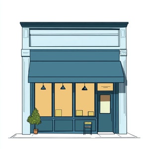 25 Page Minimalist Storefront Coloring Book Volume 1 8.5"x11" PDF Page ...