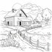 25 Page Country Farm Coloring Book Nature Peaceful Farm - Etsy