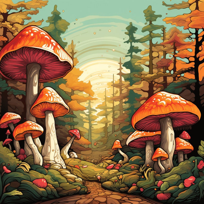 Mushroom Coloring Book, Fantastic Fungi, Magic Mushrooms, Mushrooms ...