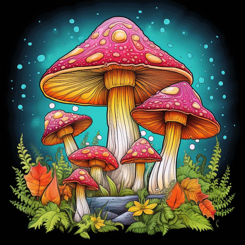 Mushroom Coloring Book, Fantastic Fungi, Magic Mushrooms, Mushrooms ...