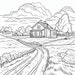 25 Page Country Farm Coloring Book Nature Peaceful Farm - Etsy