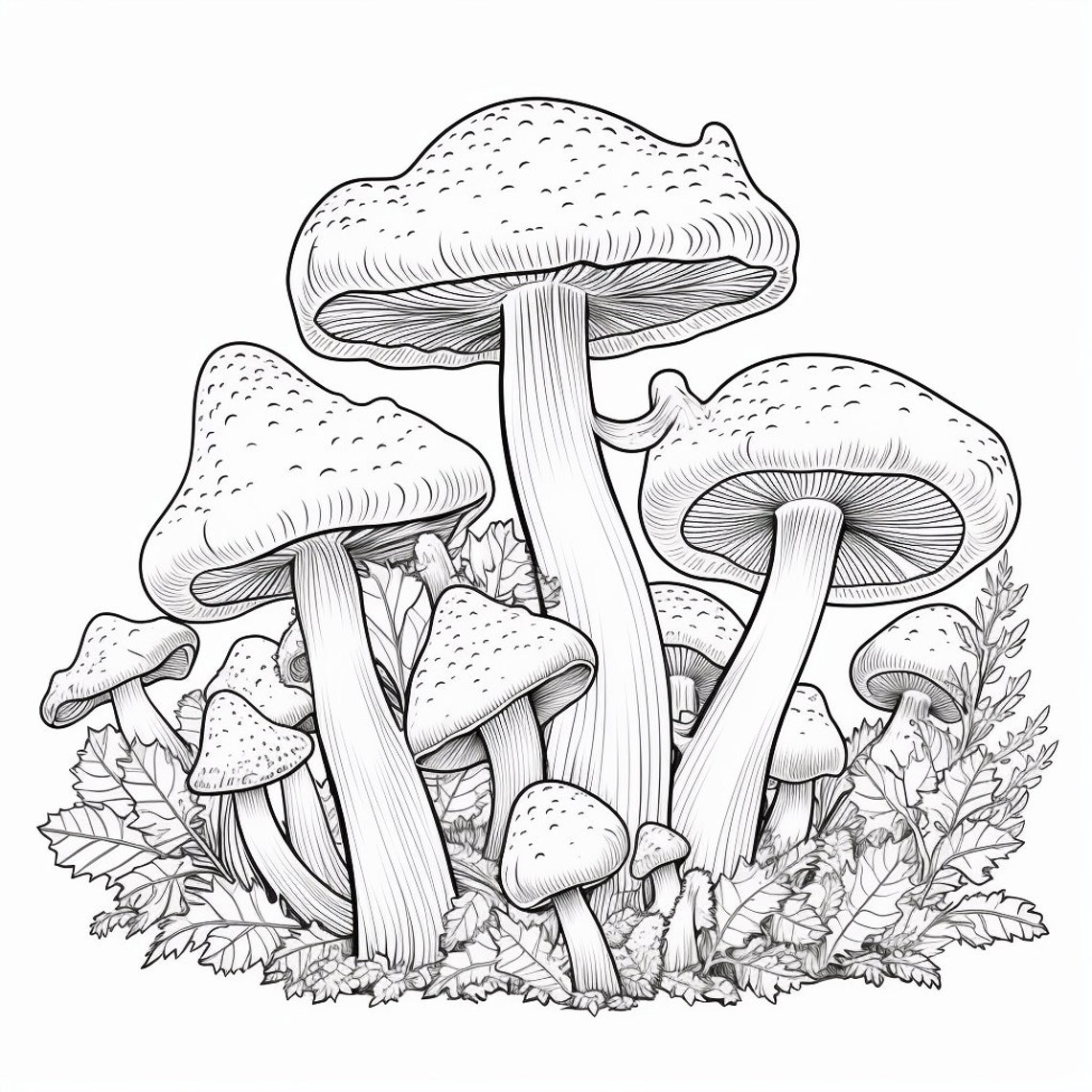 Mushroom Coloring Book Fantastic Fungi Magic Mushrooms - Etsy