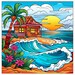 64 Page Beach Themed Seascape Coloring Book for All Ages - Etsy