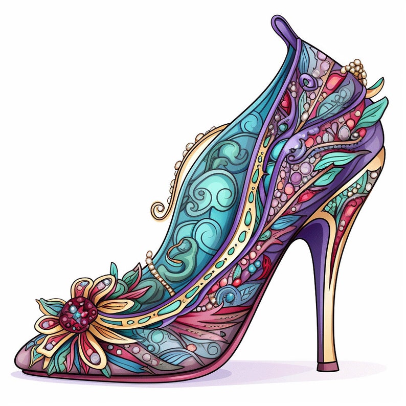 50 Page Boujee Chic Footwear Coloring Book, Volume 2, PDF 8.5"x 11" - Etsy