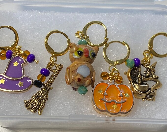 Halloween Stitch progress Markers Knitting Crochet - Etsy