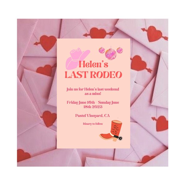 Digital Last Rodeo Invitation - Etsy