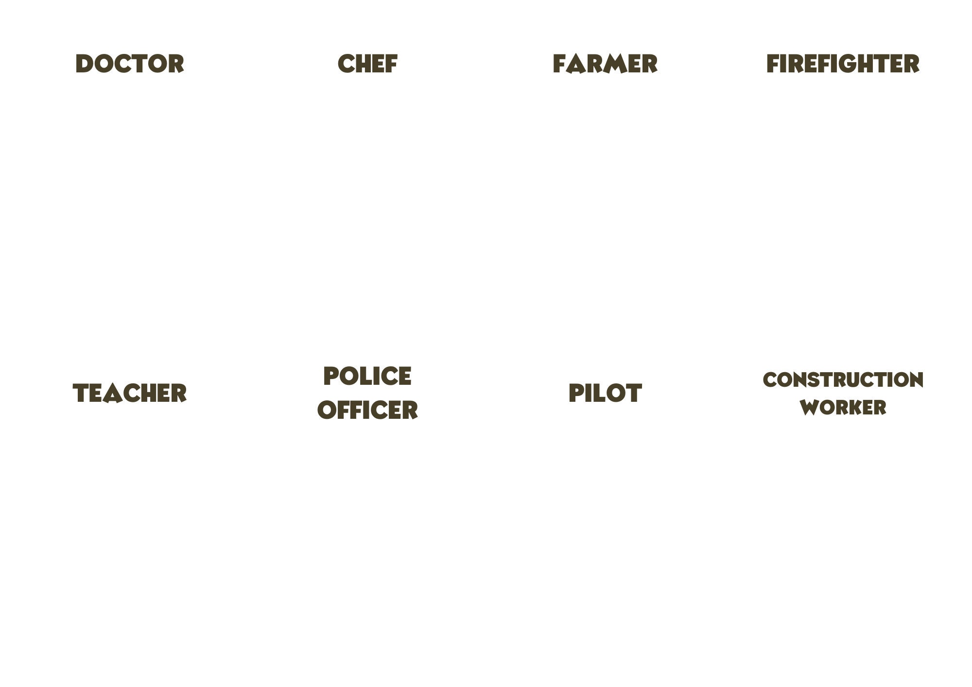 Printable Common Jobs Flashcards + FREE Colouring Pages - Etsy