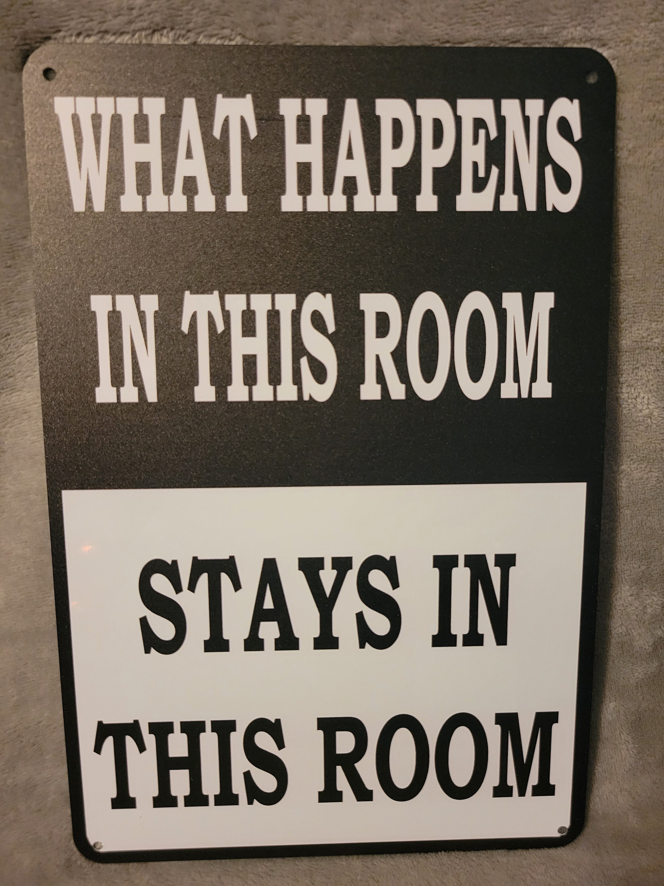 Room Tin Sign ~what Happens in This Room Stays in This Room~ - Etsy