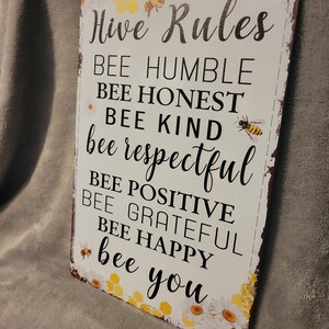 Hive Rules Metal Tin Sign - Etsy