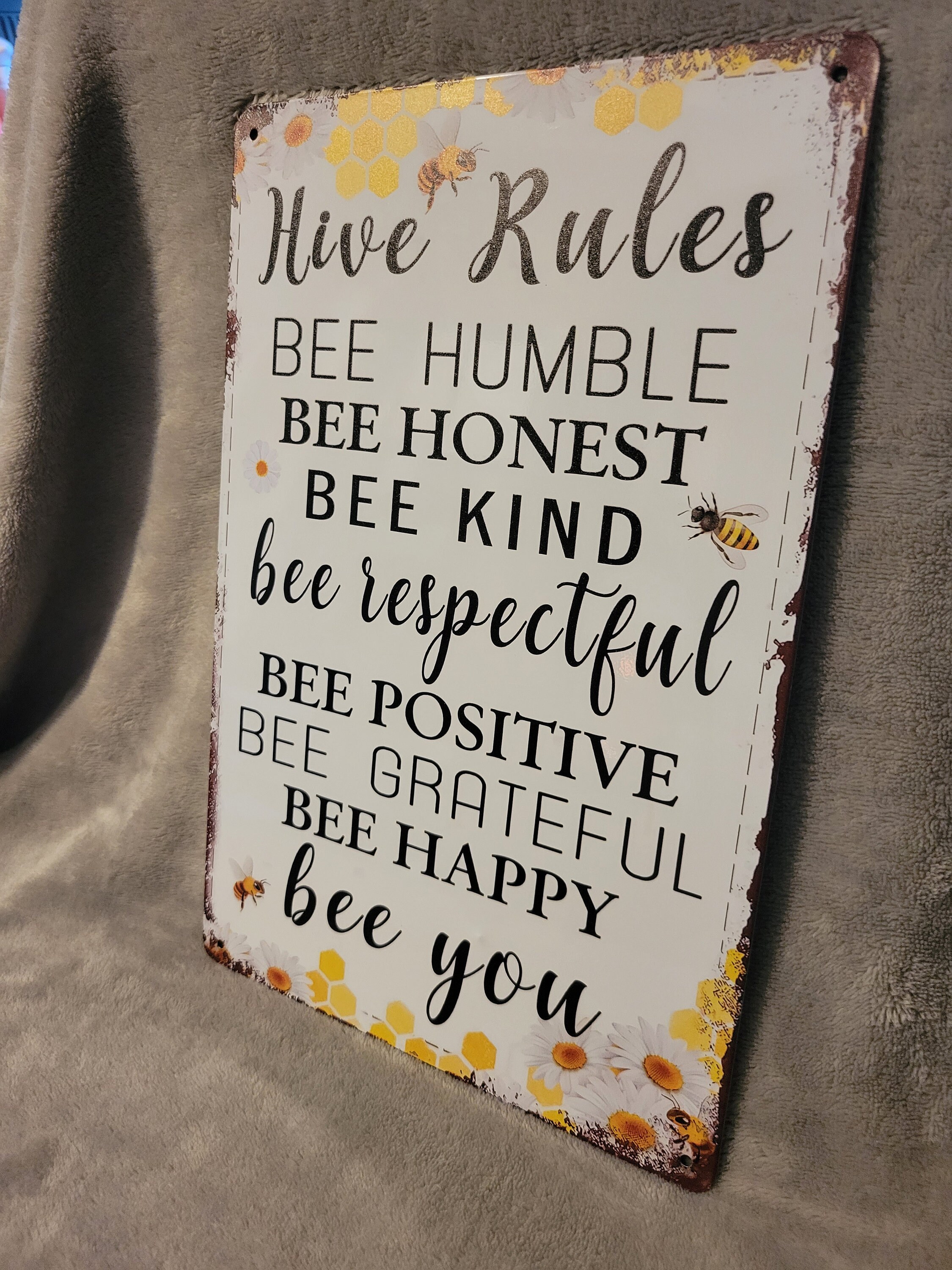 Hive Rules Metal Tin Sign - Etsy