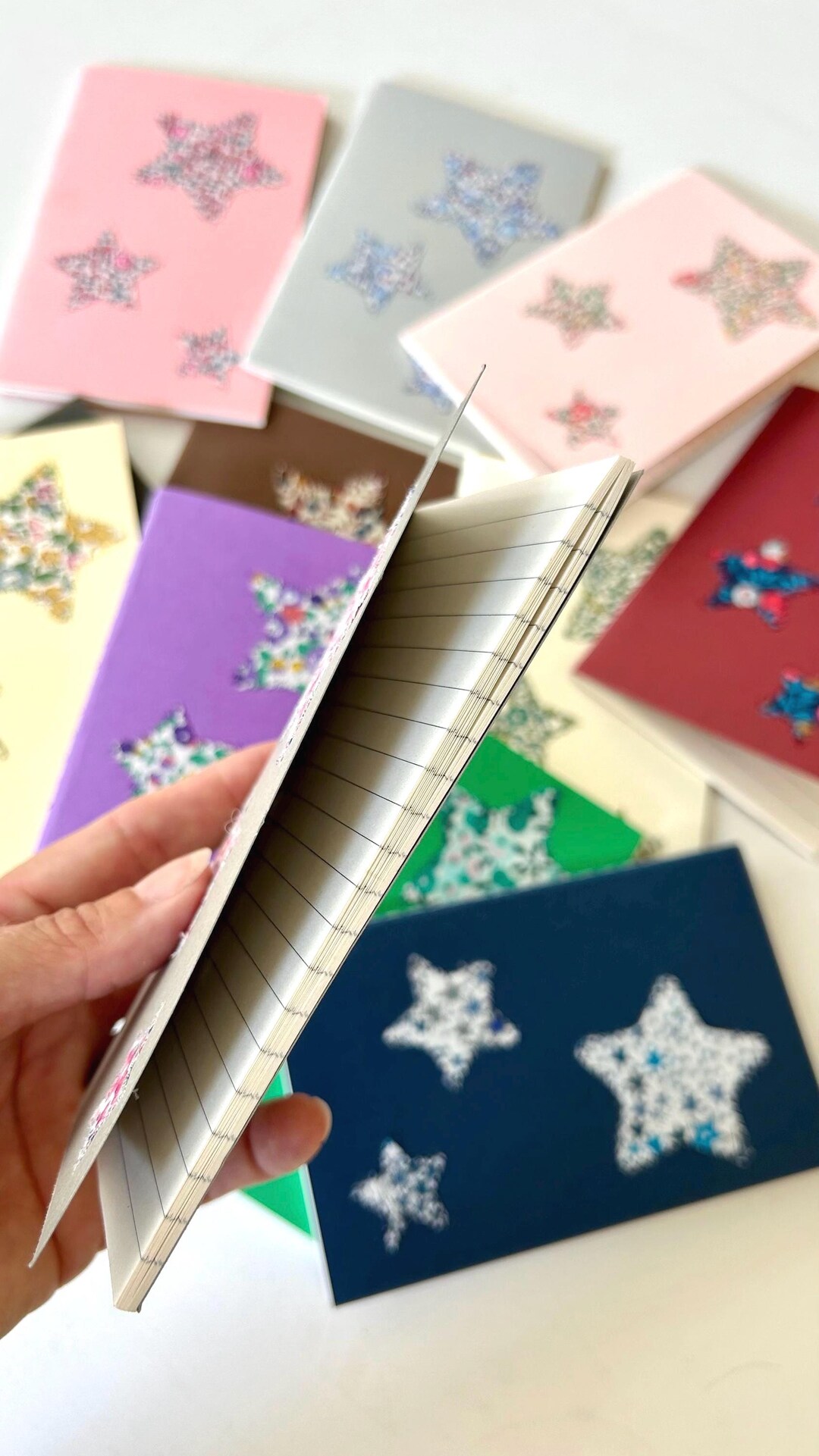Mini Liberty Colored Notebook, Mini Lined Notebook, Small Star Notebook ...