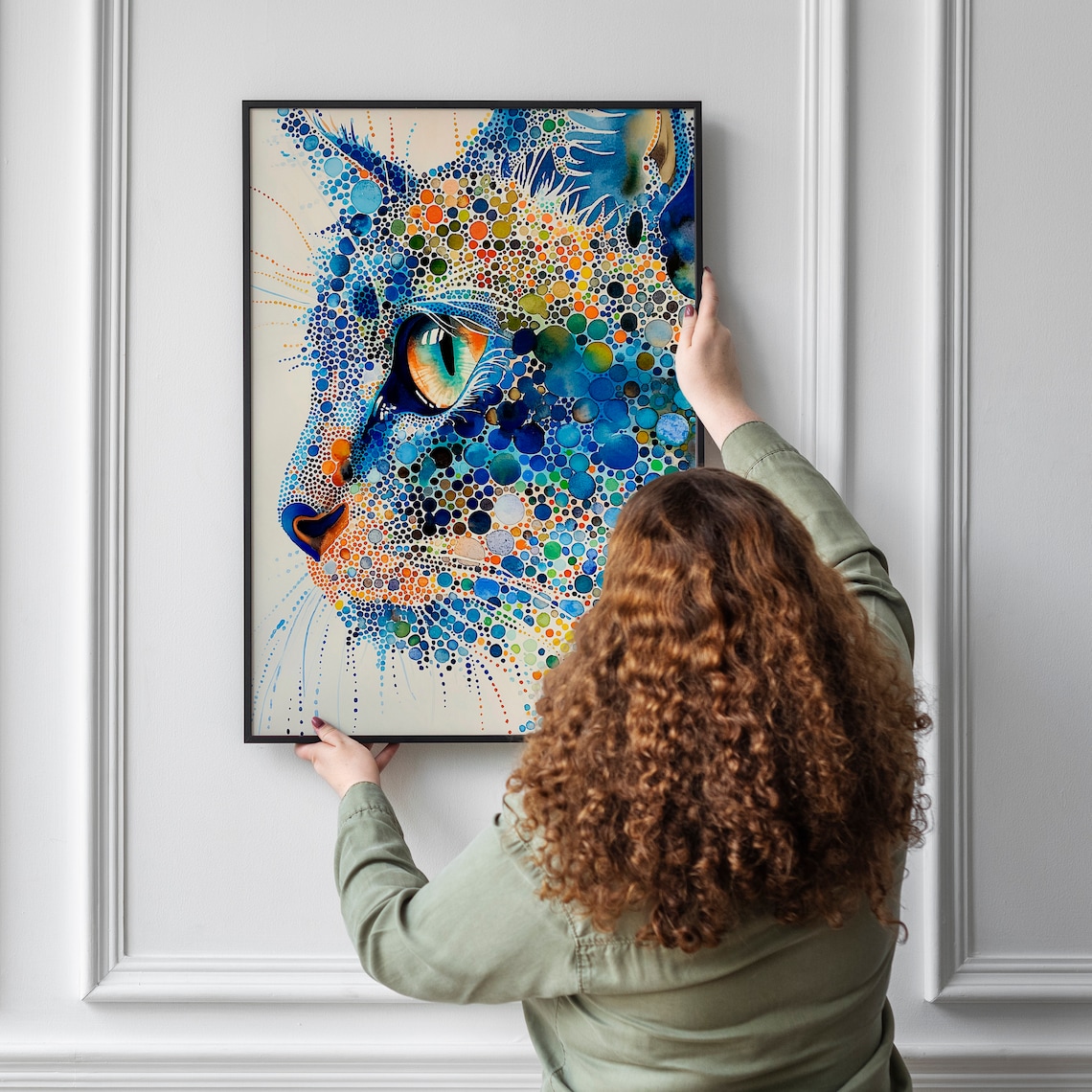 Cat Art Print, Cat Lover Gift, Animal Wall Art, Cat Drawing Art Print ...