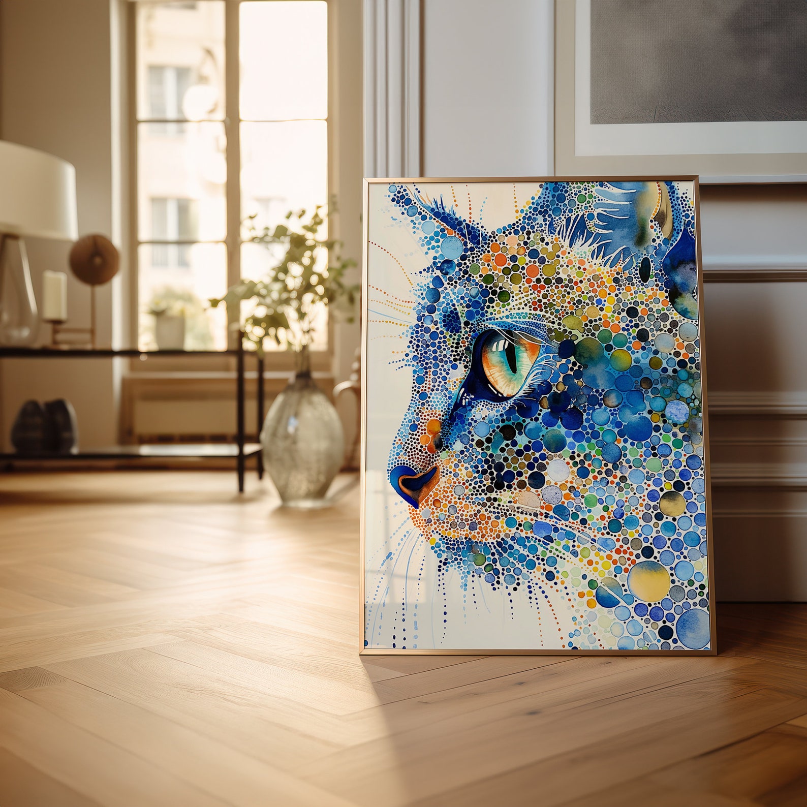 Cat Art Print, Cat Lover Gift, Animal Wall Art, Cat Drawing Art Print ...