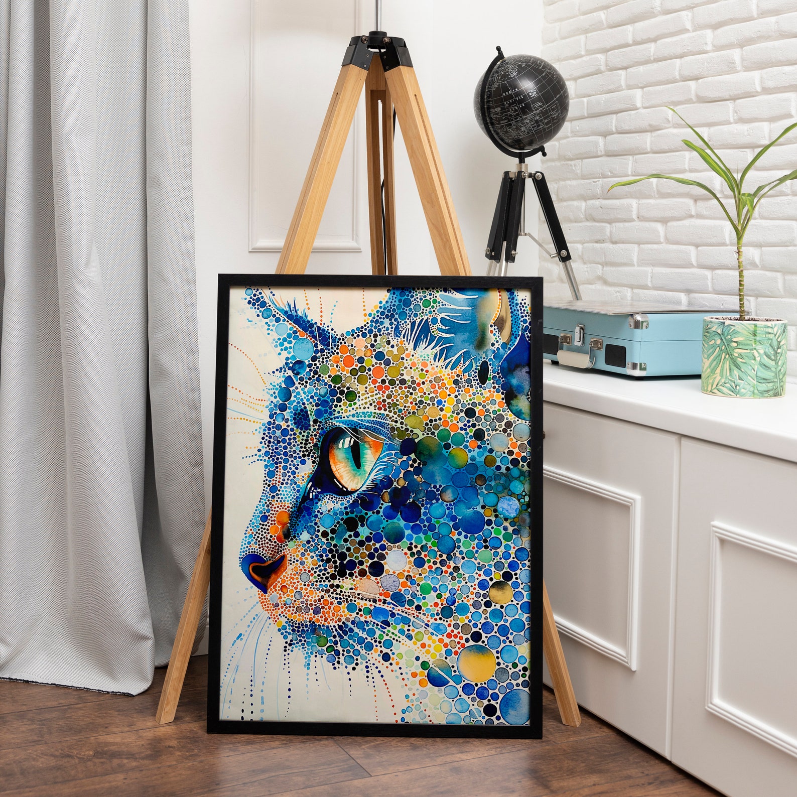 Cat Art Print, Cat Lover Gift, Animal Wall Art, Cat Drawing Art Print ...