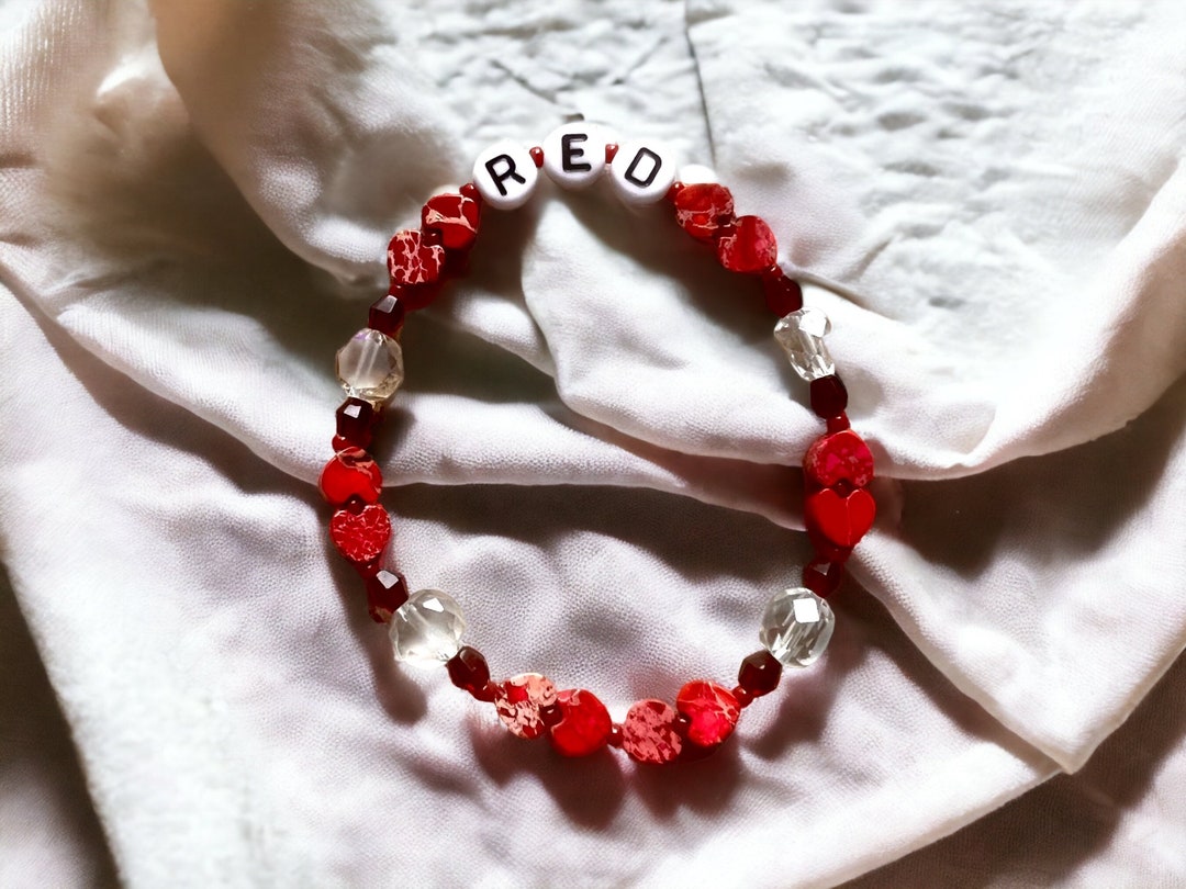 A Red Taylor Swift Friendship Bracelet for Her Red Album - Etsy