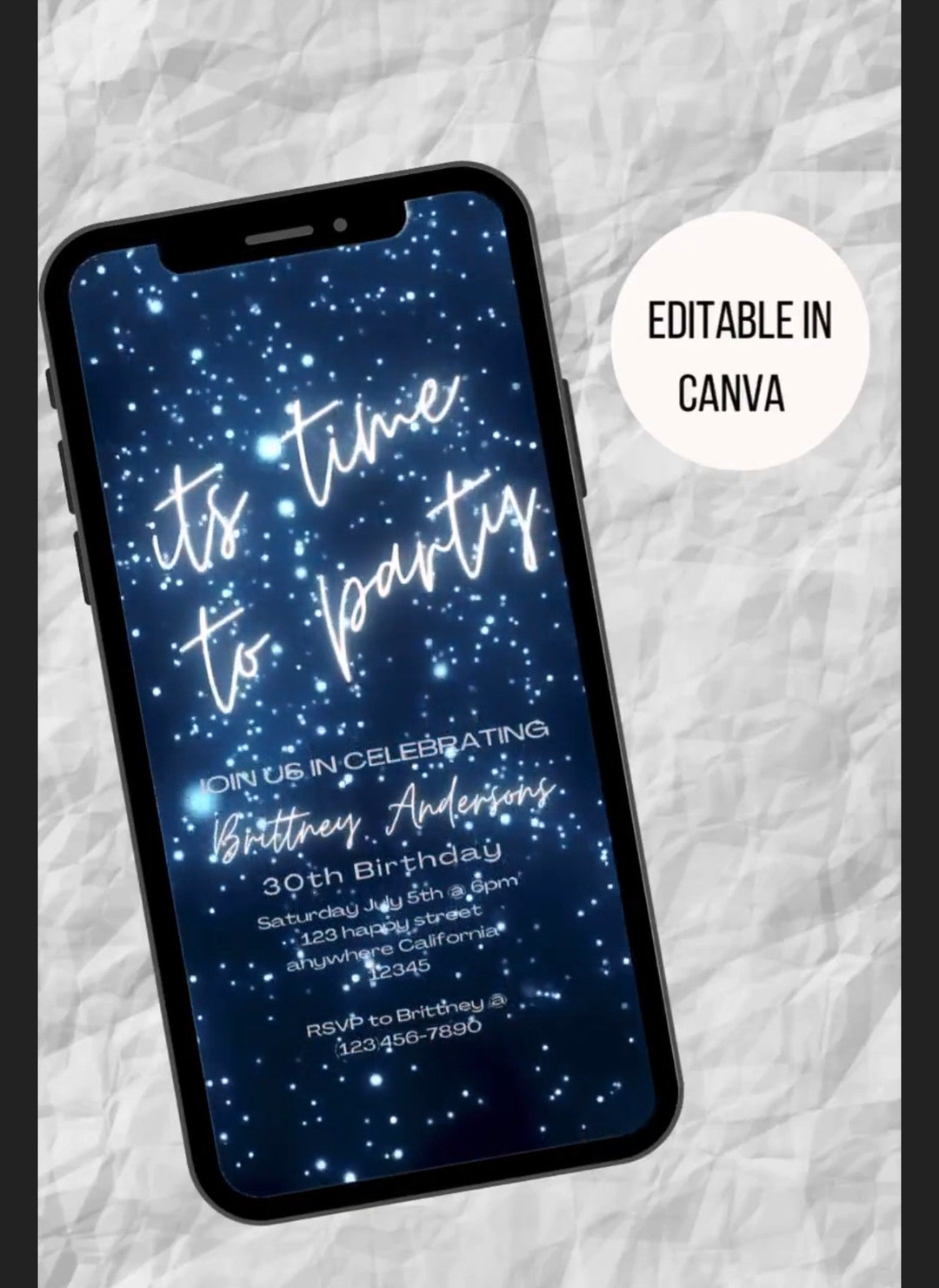 Customizable Digital Download Invitation With Video Automation ...