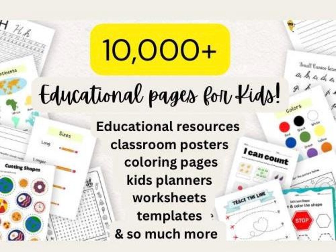 Ultimate Preschool Educational Resource Digital Bundle With 10,000 ...