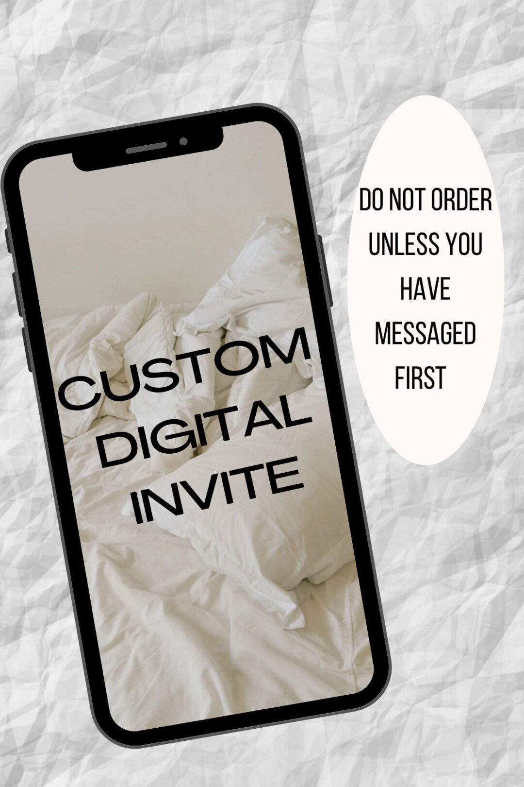 Invitación digital personalizada NO ORDENAR a menos que ya le hayamos ...