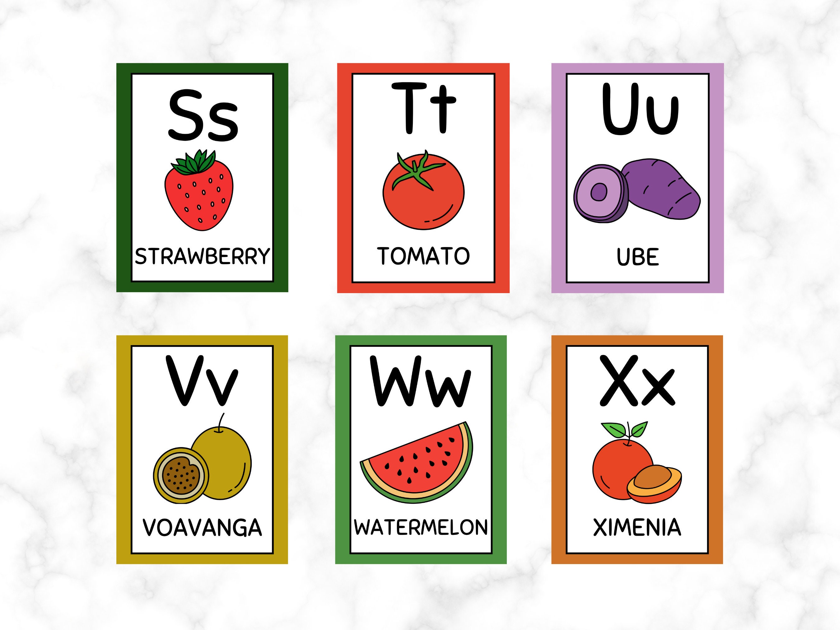 Printable Alphabet Flash Cards Classroom Decor Printable ABC - Etsy