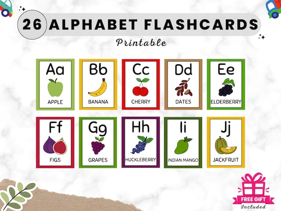 Alphabet ABC Flashcards Set-PowerPoint, Printable, Sight, 52% OFF