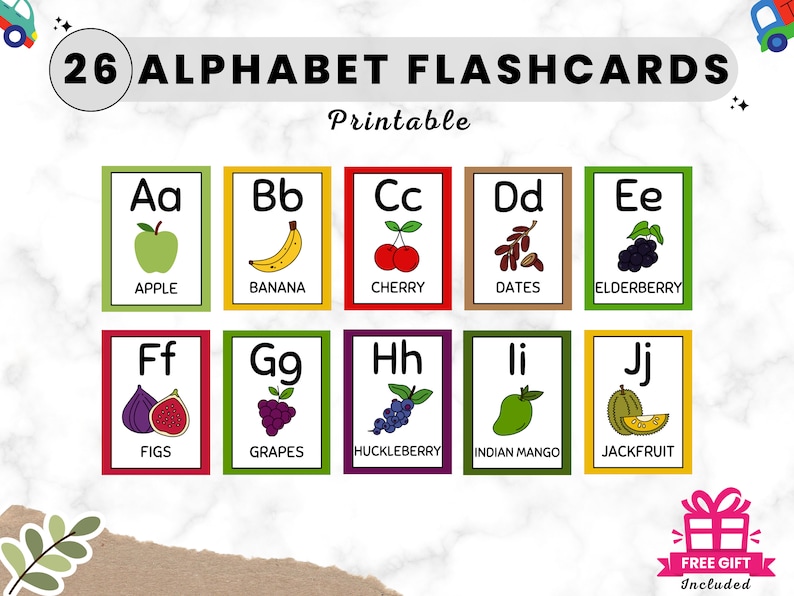 Printable Alphabet Flash Cards, Classroom Decor Printable, ABC Flash ...