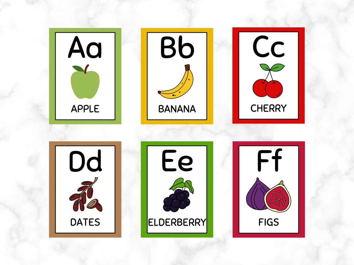 Printable Alphabet Flash Cards, Classroom Decor Printable, ABC Flash ...