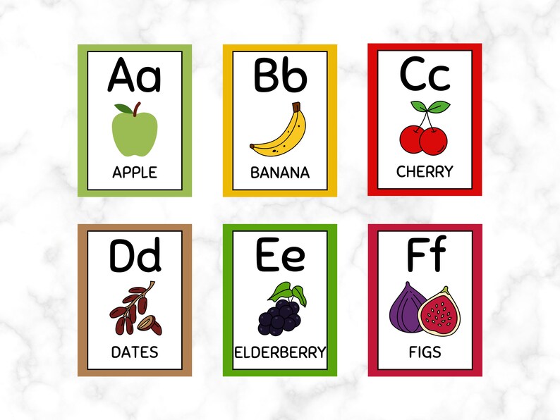 Printable Alphabet Flash Cards, Classroom Decor Printable, ABC Flash ...