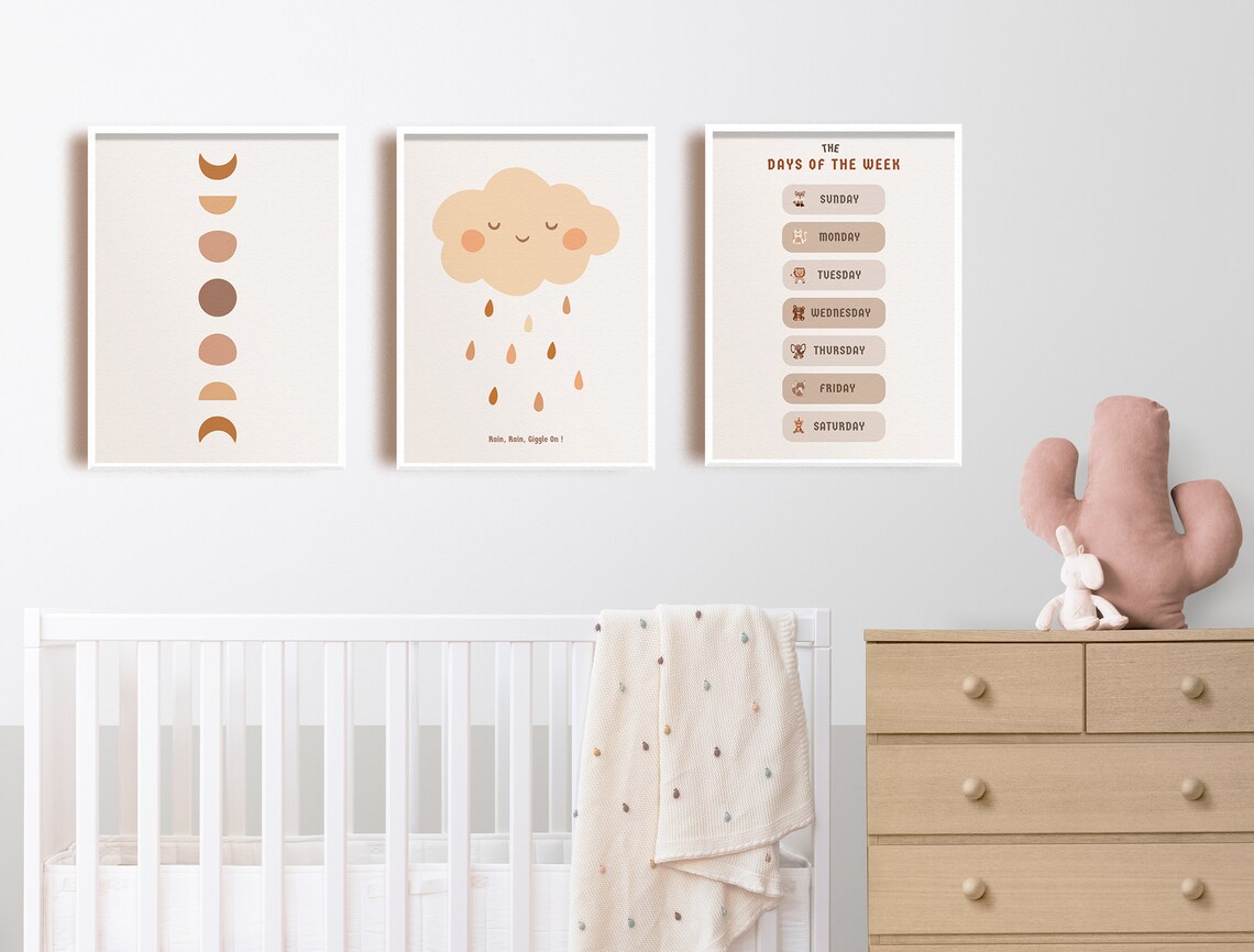 Boho Educational Poster for Toddlers and Kids Playroom Decor Printable ...