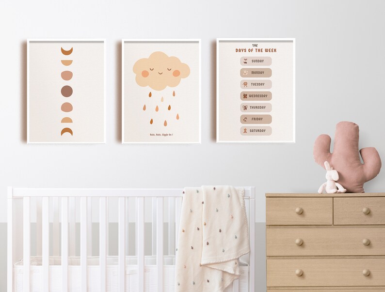 Boho Educational Poster for Toddlers and Kids Playroom Decor Printable ...