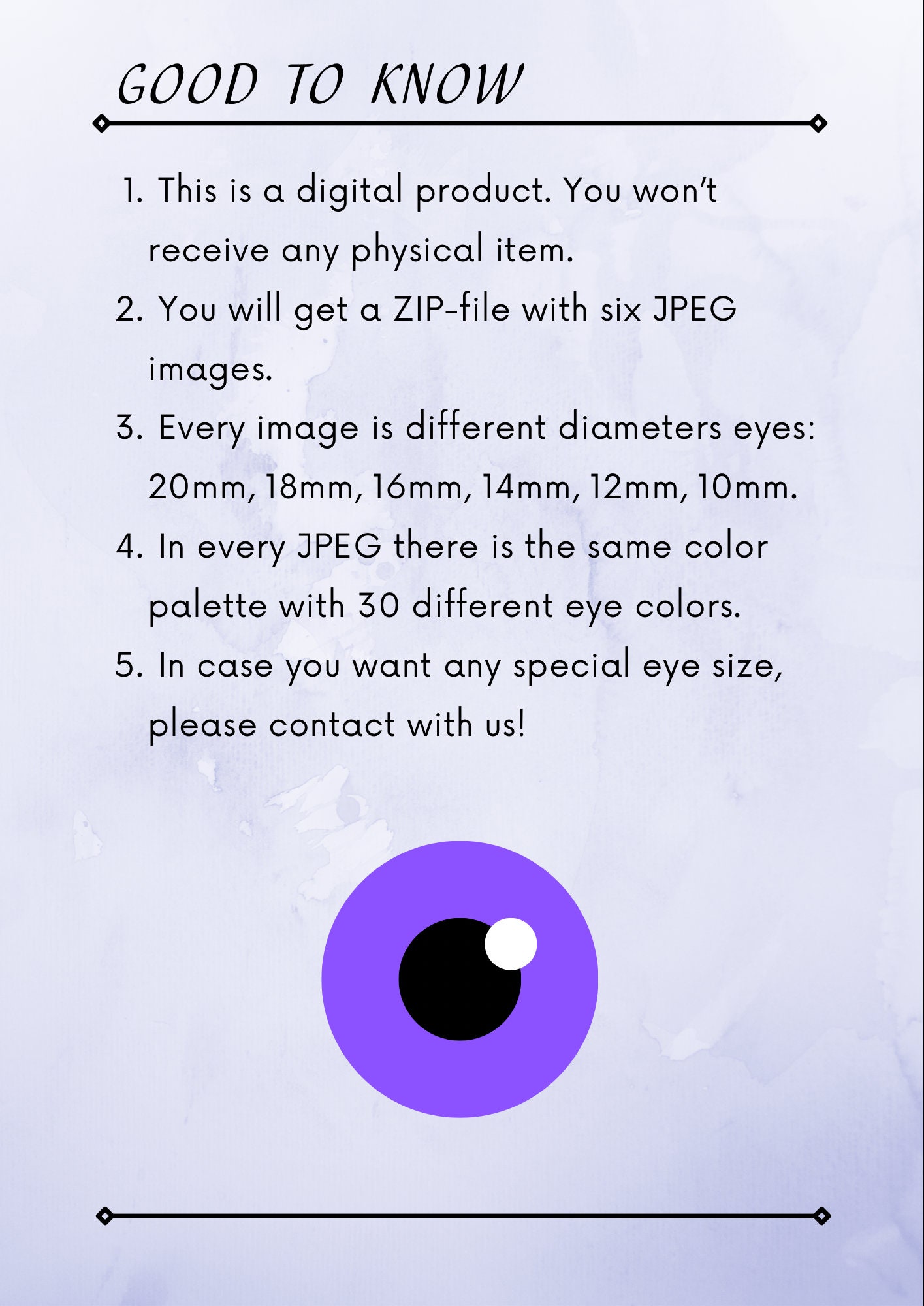 Digital Printable Eyechips Designs for Blythe and Etc 20mm, 18mm, 16mm ...