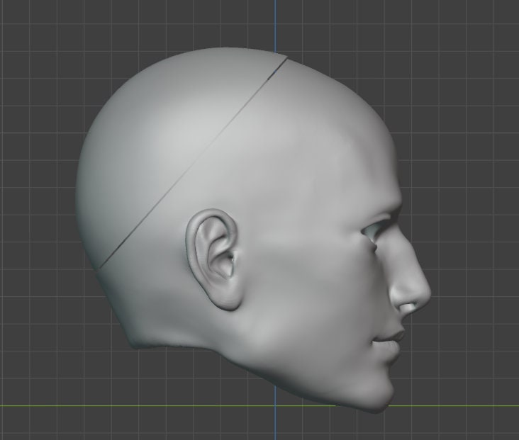 3d Model Man Head for Bjd Doll for 3d Printing STL/OBJ Files, Digital ...