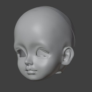 3d Digital File Kid Head for Bjd Doll for 3d Printing STL/OBJ Files ...