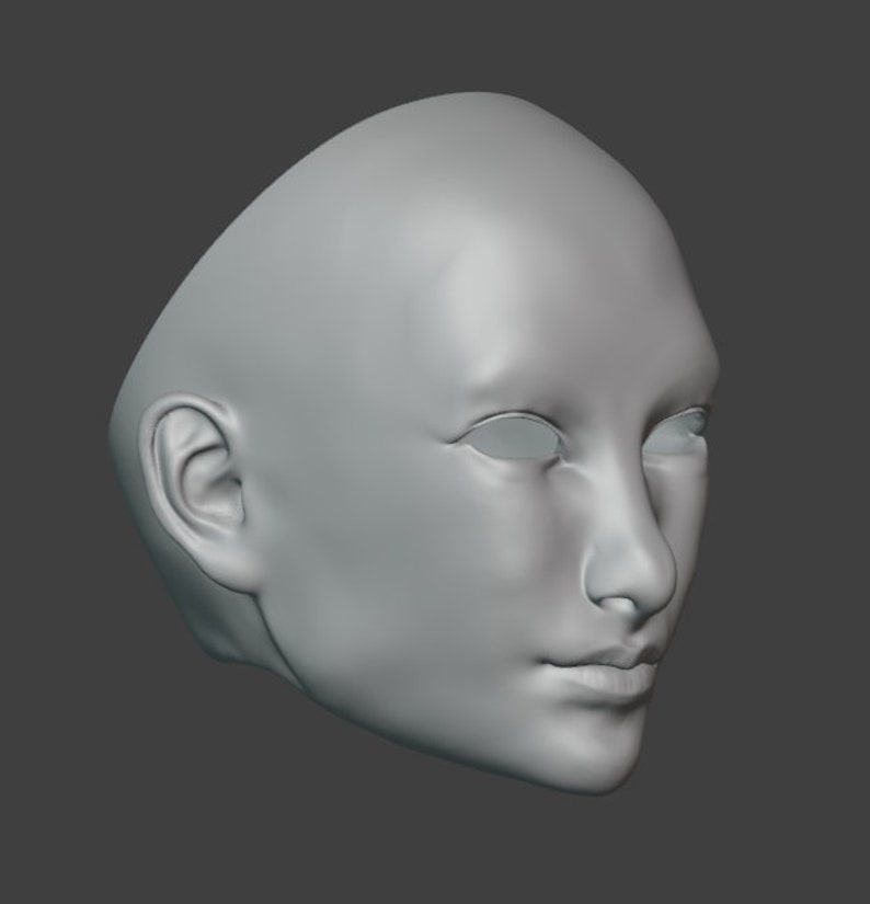 3d Model Asian Man Head for Bjd Doll for 3d Printing STL/OBJ Files ...