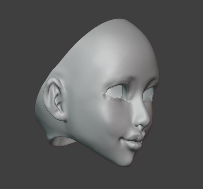 3d Model Woman Head for Bjd Doll for 3d Printing STL/OBJ Files, Digital ...