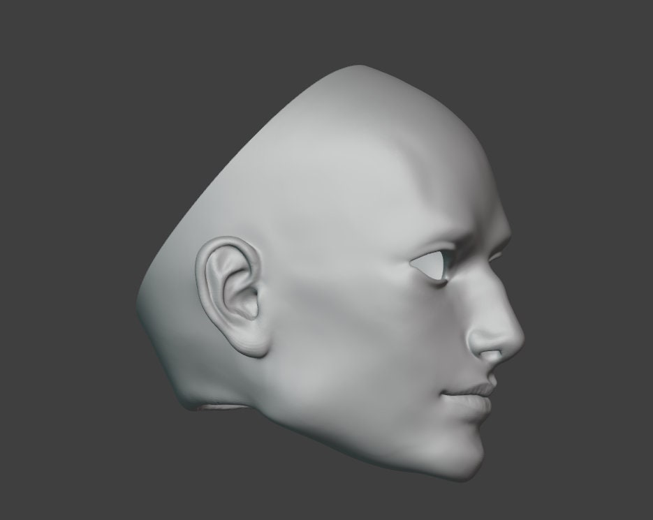 3d Model Man Head for Bjd Doll for 3d Printing STL/OBJ Files, Digital ...