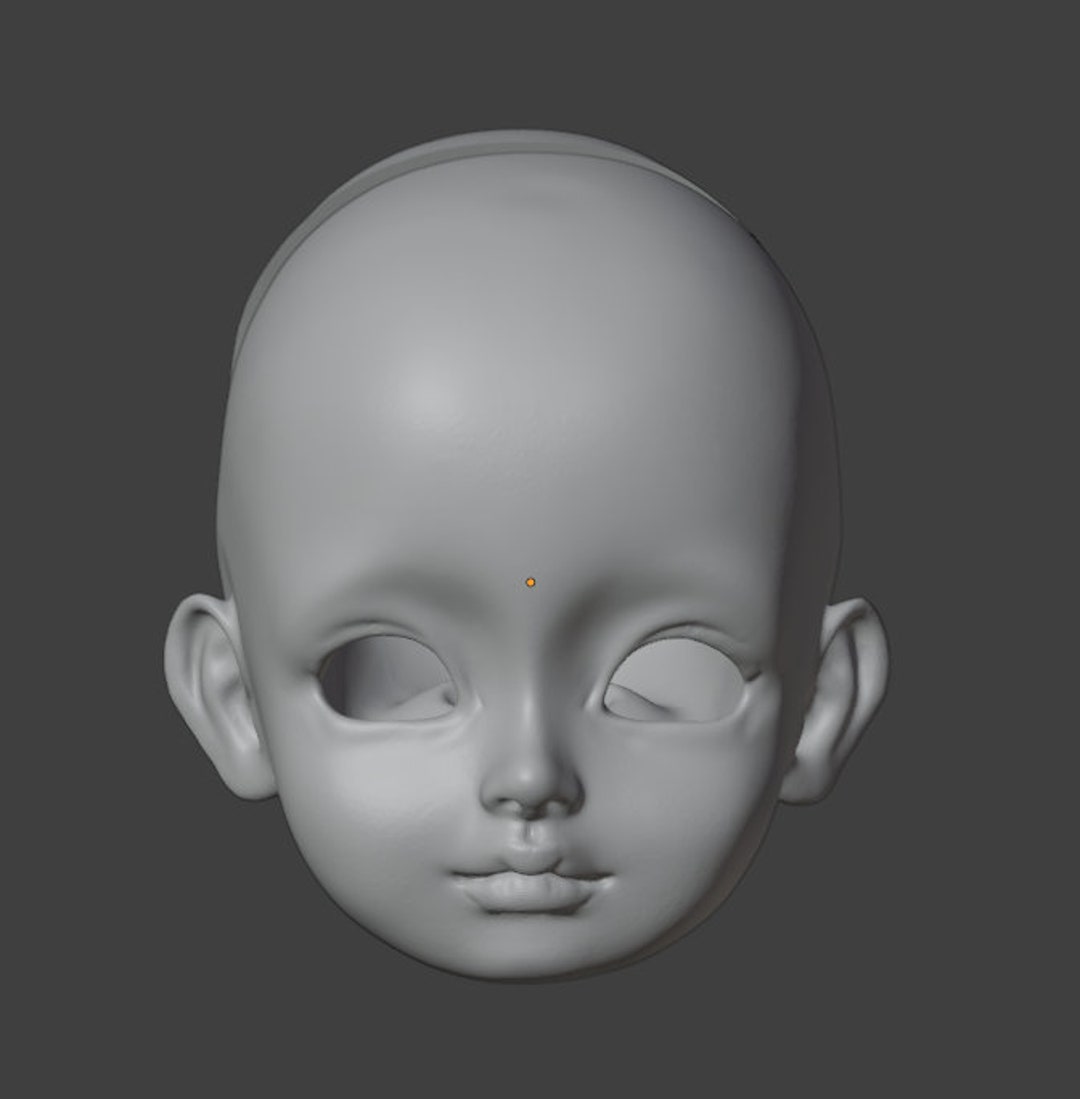 3d Digital File Kid Head for Bjd Doll for 3d Printing STL/OBJ Files ...