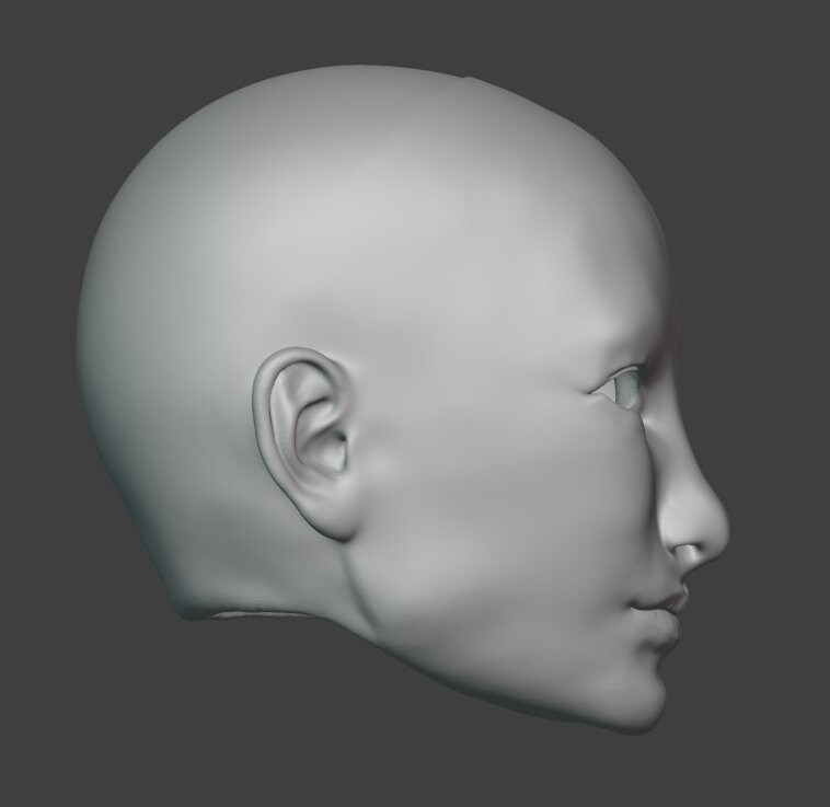 3d Model Asian Man Head for Bjd Doll for 3d Printing STL/OBJ Files ...